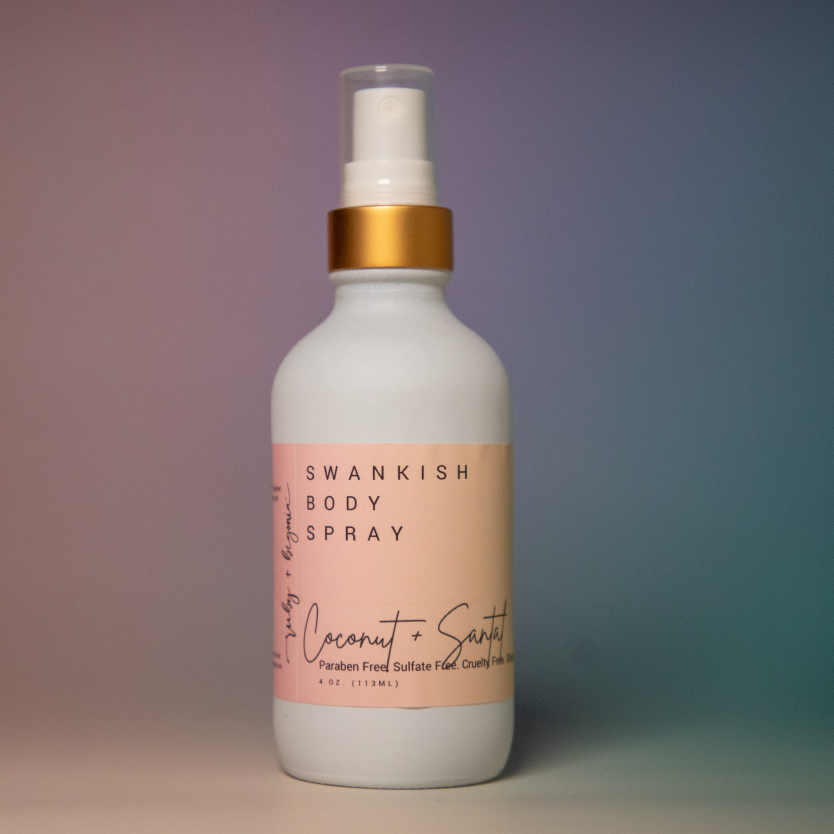 Coconut + Santal Swankish Body Spray | Ruby + Begonia