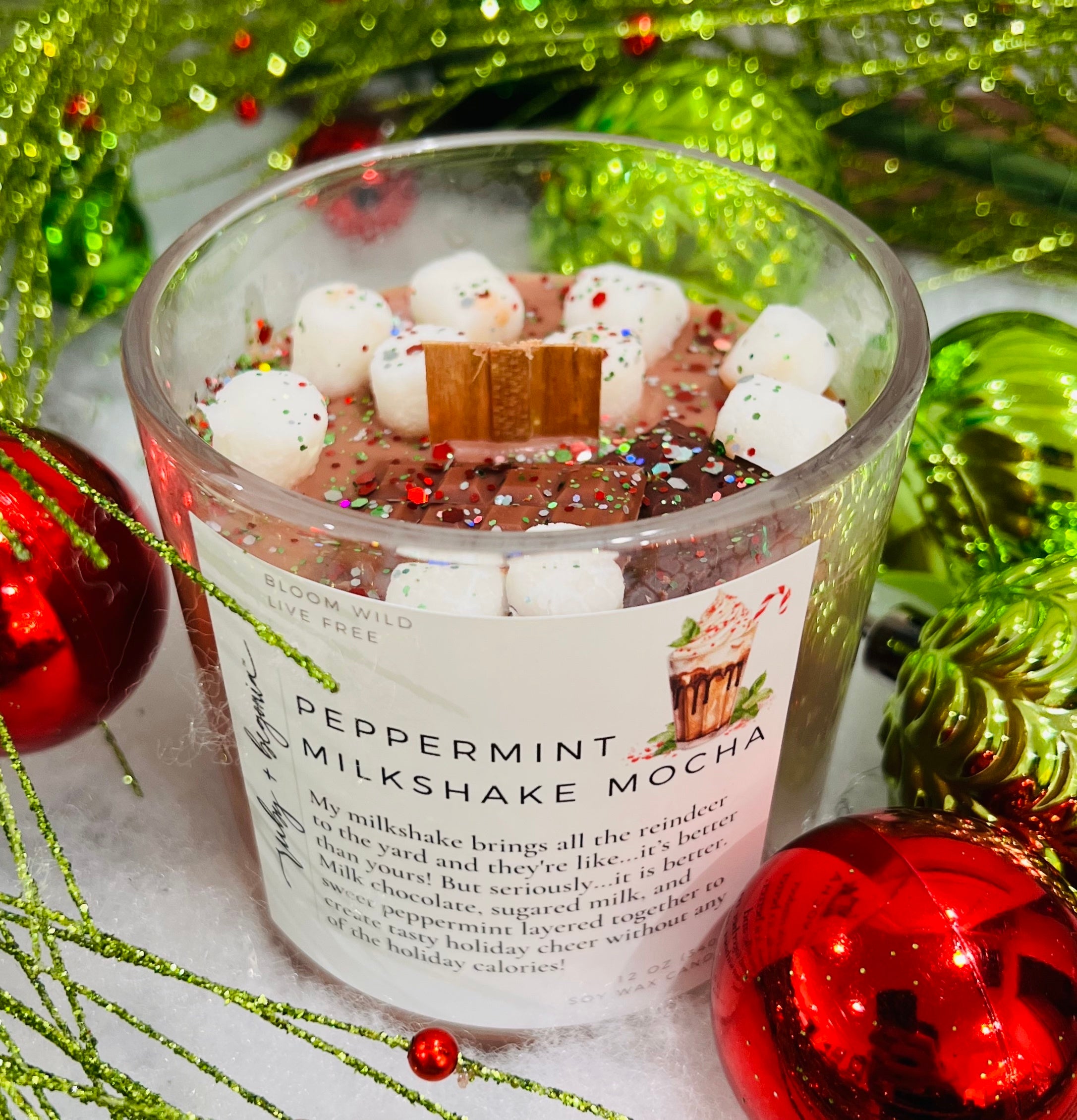 Peppermint Milkshake Mocha Soy Candle | Ruby + Begonia