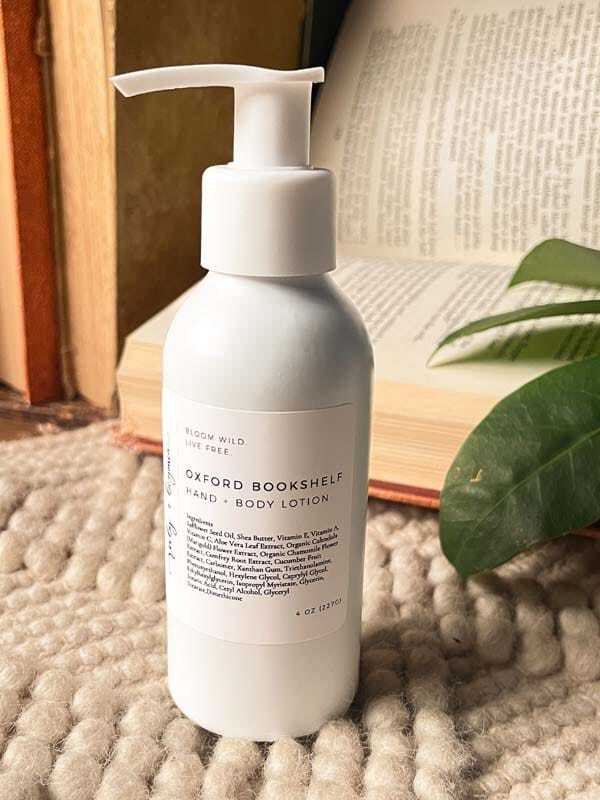 Oxford Bookshelf Hand + Body Lotion | Ruby + Begonia