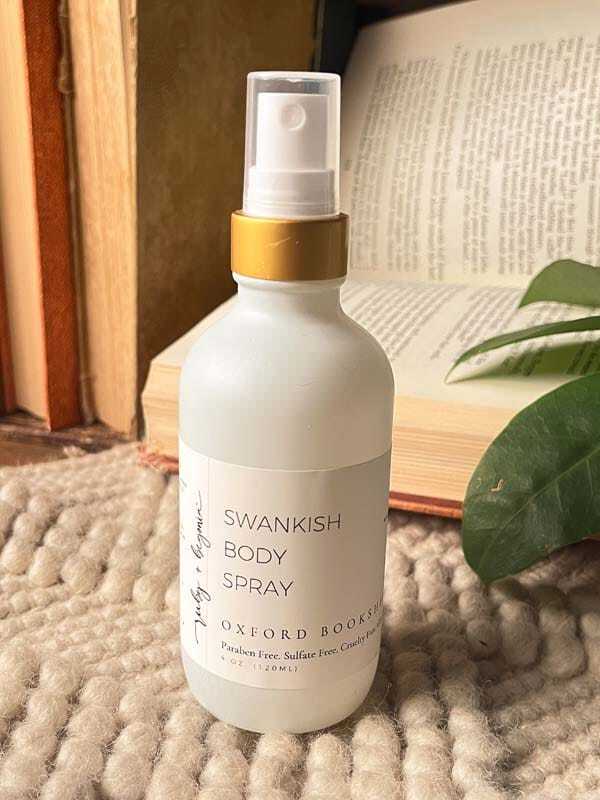 Oxford Bookshelf Swankish Body Spray | Ruby + Begonia